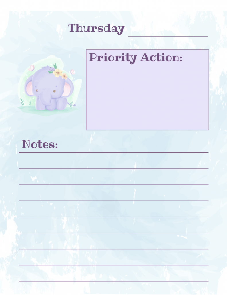 Adorable Elephant Template & Cover