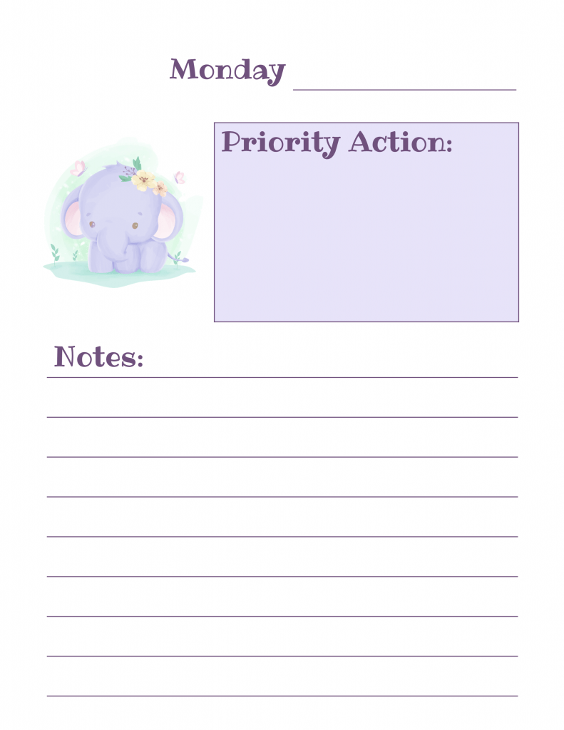 Adorable Elephant Template & Cover