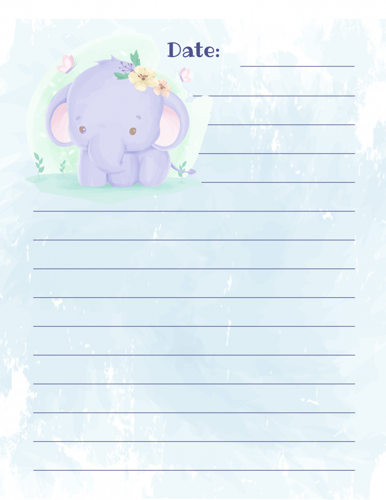 Adorable Elephant Template & Cover
