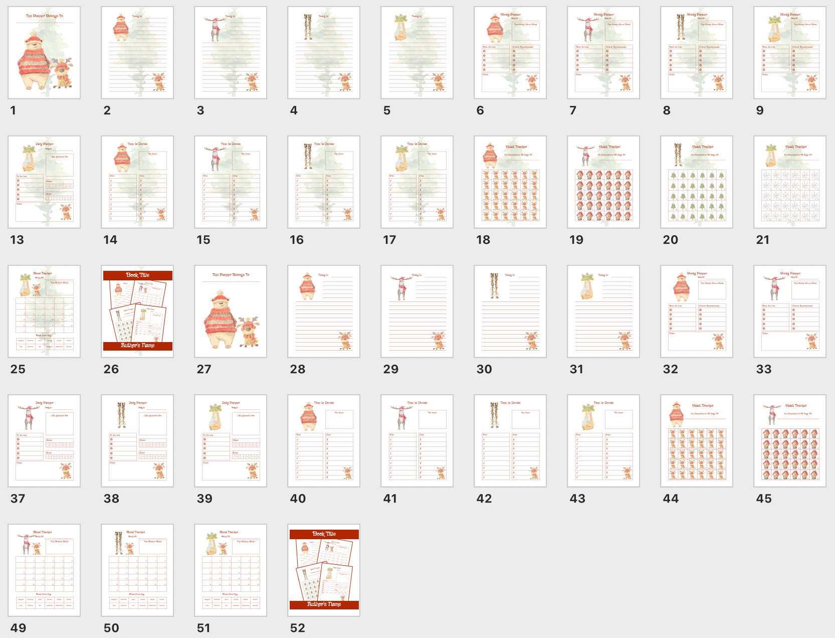 Merry Christmas Template Pack with Covers