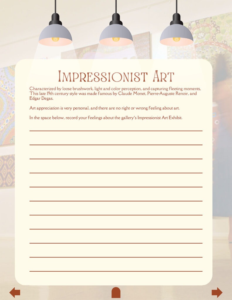 Let’s Create – A “My Trip to the Art Gallery” Journal