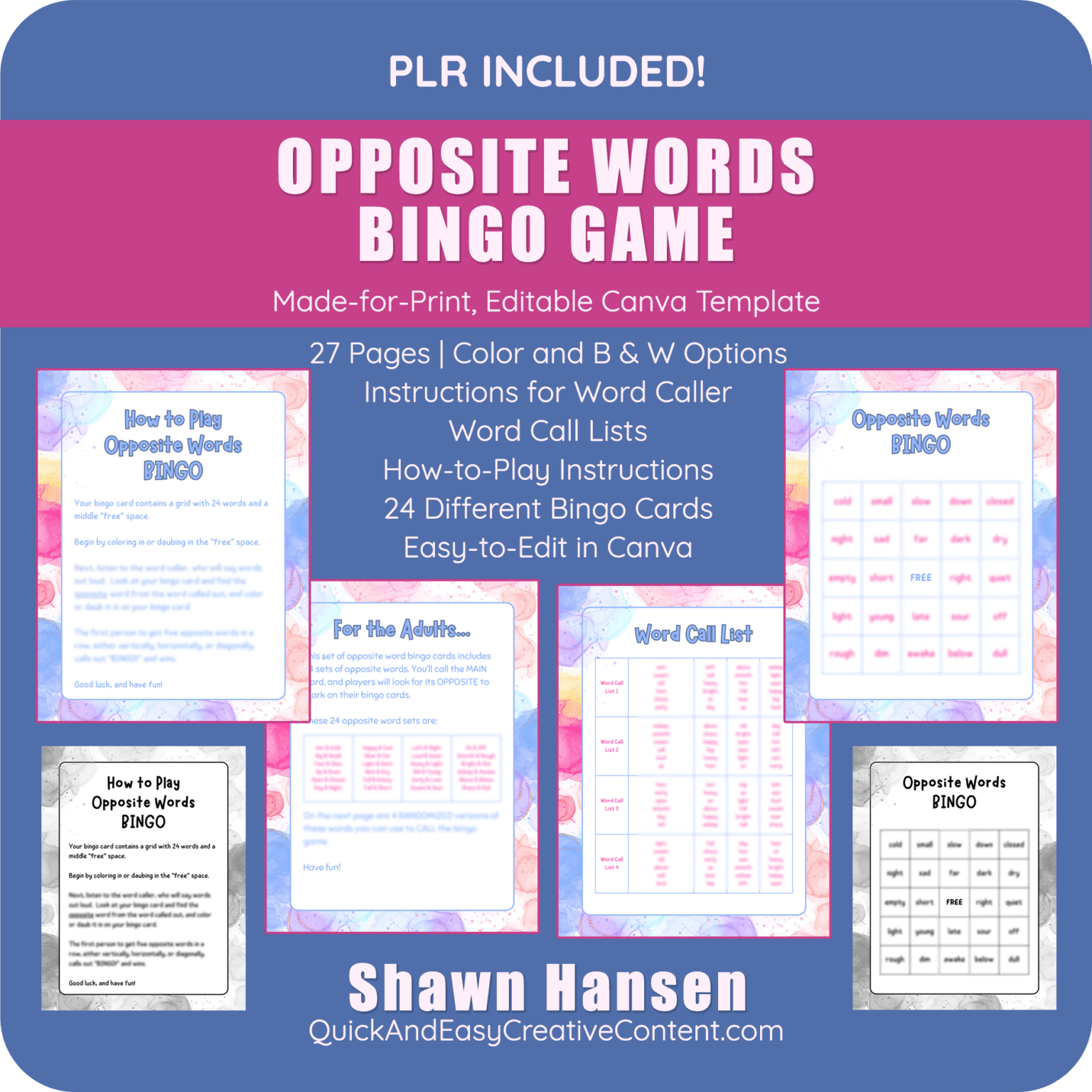 BONUS – Carmen’s Rapid Bingo Games Creation in Canva